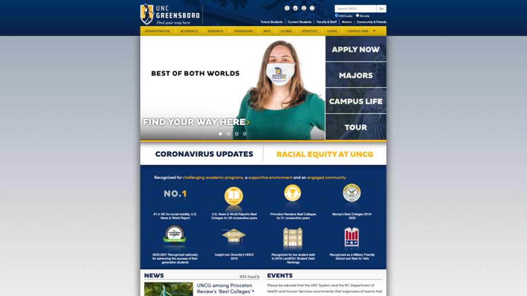 UNCG website to be redesigned | UNC Greensboro